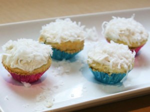 Mini Coconut Cupcakes – Take a Megabite