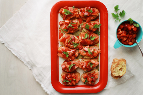 Workin’ It: Salmon & Strawberry Salsa Crostini (Michigan Fruit Part 2 ...