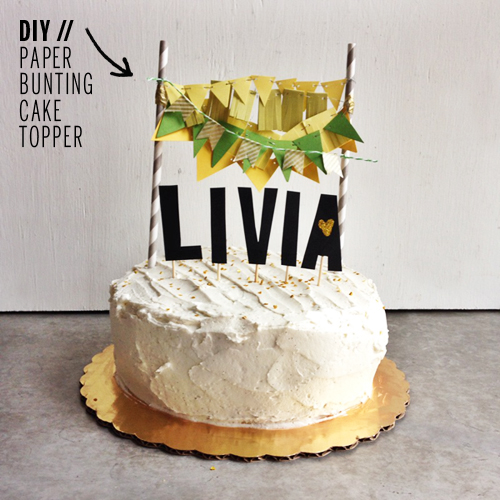 Paper Bunting Cake Topper {DIY} – Take a Megabite