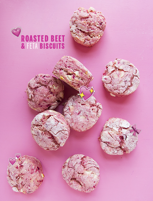 Roasted Beet & Feta Biscuits – Take a Megabite